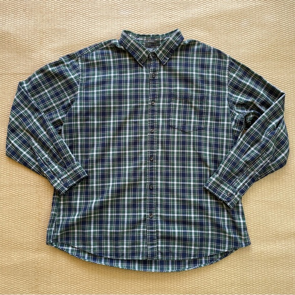 Eddie Bauer | Shirts | Eddie Bauer Flannel Shirt Mens Xl Greenblue ...